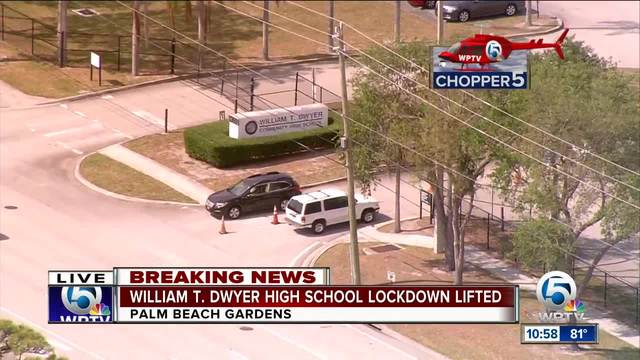 Lockdown lifted at Dwyer High School in PBG