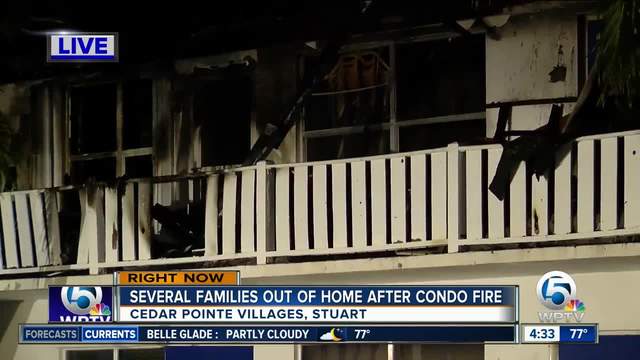 Large fire destroys 10 units at Stuart condo