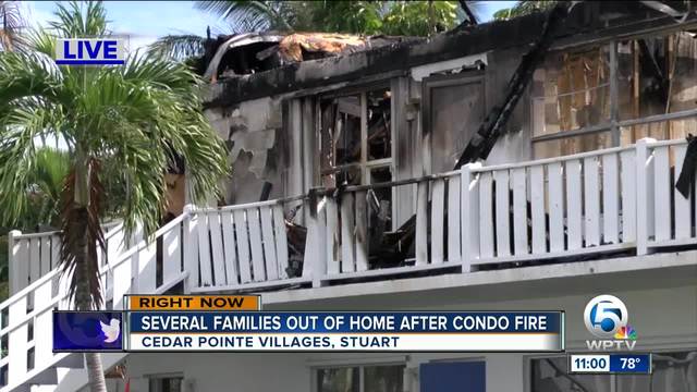Large fire destroys 10 units at Stuart condo