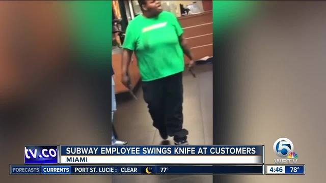Knife-wielding Subway employee arrested in Miami