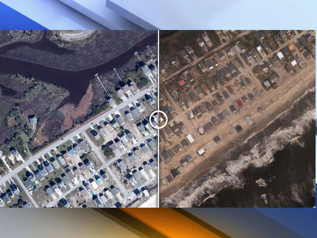 Before-and-after aerial photos show destruction, beach erosion on North ...