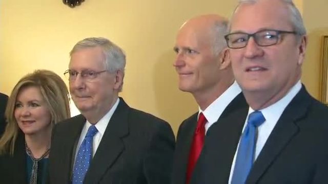 Scott appears with newly-elected GOP senators